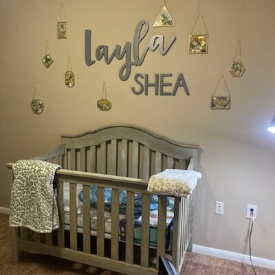 Custom Wood Name Sign for Nursery or Kids Room First & Middle Name ...
