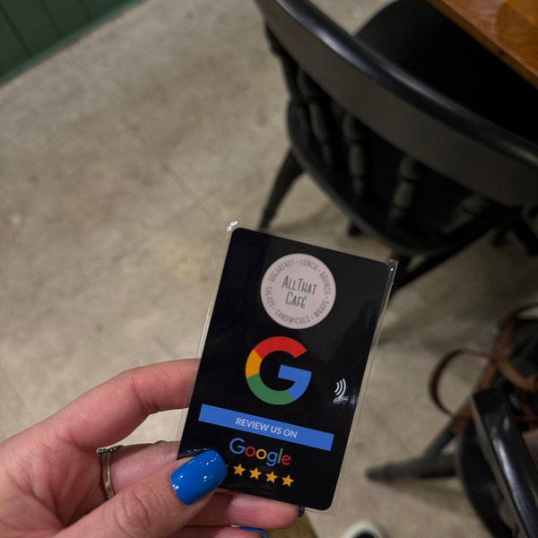 Custom NFC Review Cards, Google Review Double Sided, PVC Feedback Cards ...