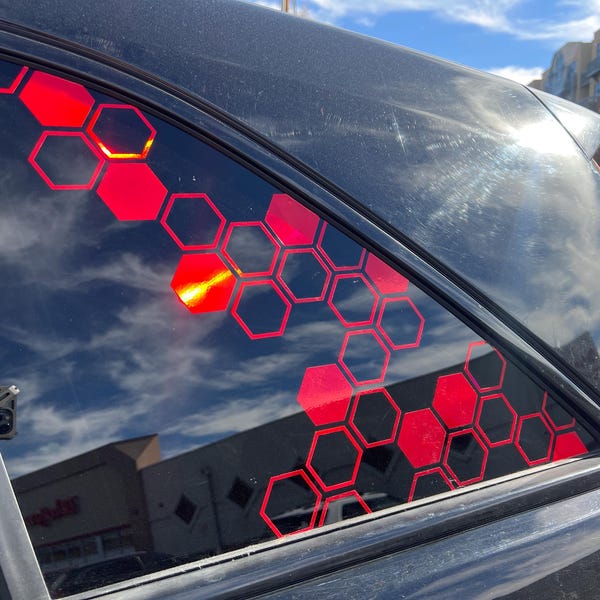 Hexagon / Honeycomb JDM Car Decal Sticker 2 Inch / Create Your Own ...