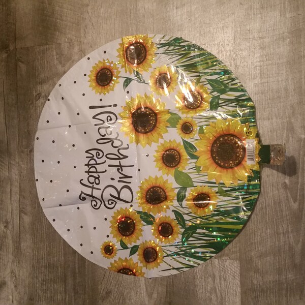 Happy Birthday Sunflowers Balloon| Birthday Sunflower Balloon ...