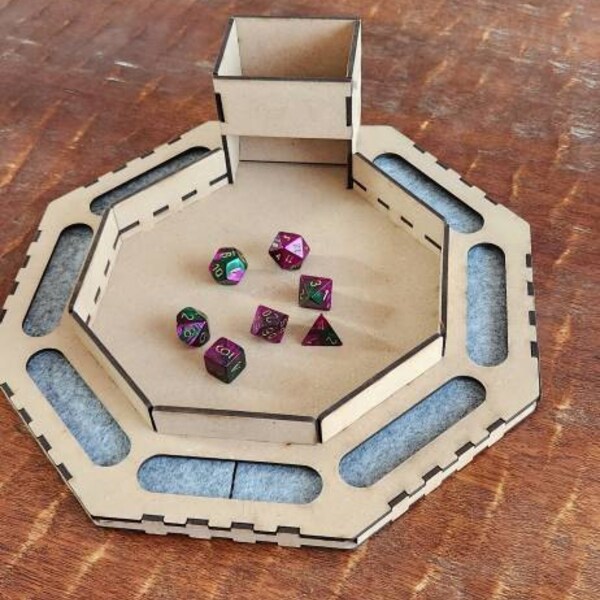 Dice Tray With Built-in Dice Tower and Dice Storage - Etsy