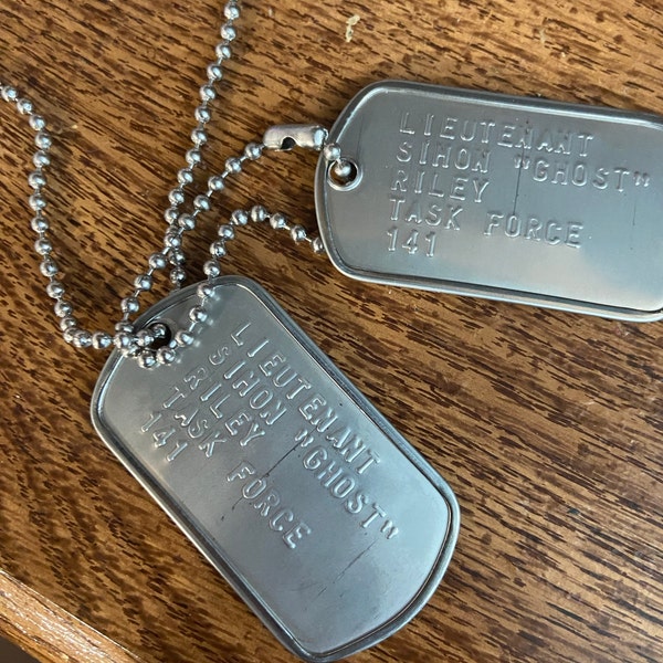 Simon 'ghost' Riley US Military Dog Tag Set With Personalised Text. - Etsy
