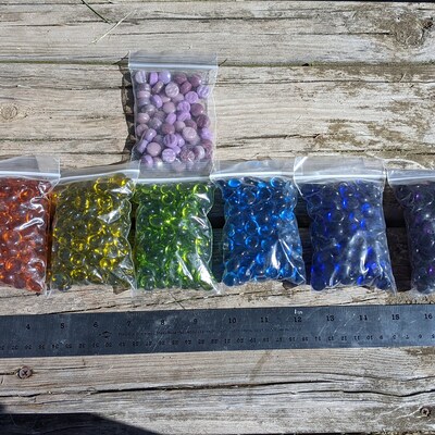 100 MINI Glass Gems, Miniature Vase Fillers, Clear Glass Gems, Small ...