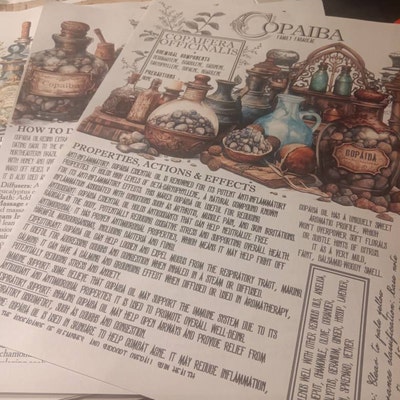 Book of Shadows, Printable Pages of Crystals and Minerals, Witchcraft, BOS Sheets, Magic Potion ...