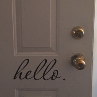 Hello Door Decal Vinyl Decal Vinyl Hello Decal Greeting Decal - Etsy