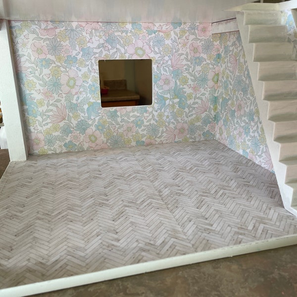 Floral Digital Paper, Turquoise, Pink and Green Seamless Pattern, Ditsy ...