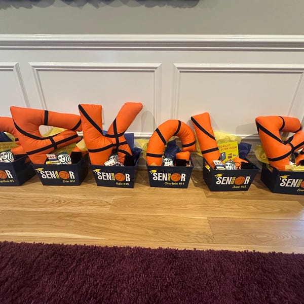 Personalized Graduation Sport Senior Basket, Custom Football ...
