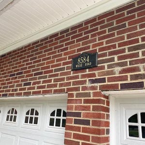 Personalized Metal Address Plaque. With Elaborate Raised Border and ...