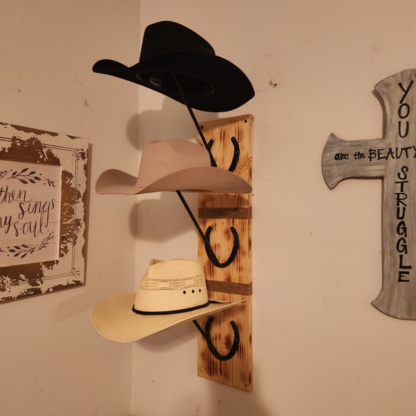 Horseshoe Hat Rack Horseshoe Hat Rack With Photo Frame Cowboy Gift ...