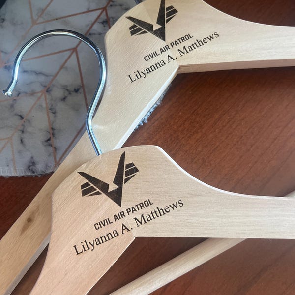 Personalized Air Force Retirement Hangers: Veteran Made Gift (two Pack ...