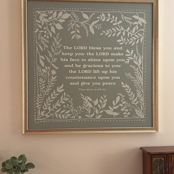 Peace Be Still, Scripture Wall Art Print, Mark 4:39 Artwork, Floral ...