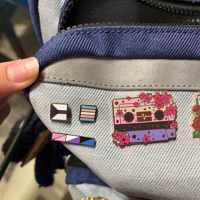 Transgender Bar Pin Subtle Trans Pride Flag Enamel Accessory - Etsy