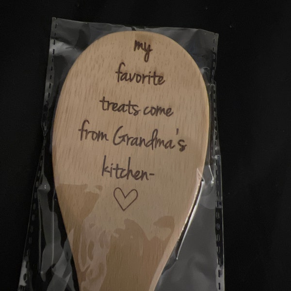 Grandma Wooden Engraved Spoon. Grammy’s Kitchen Spoon. - Etsy