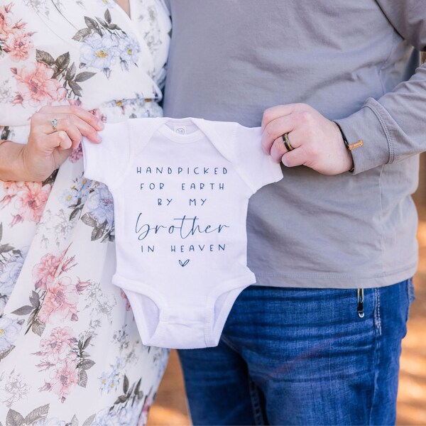 Brother in Heaven Onesie®, Handpicked for Earth Baby, Handpicked by My ...