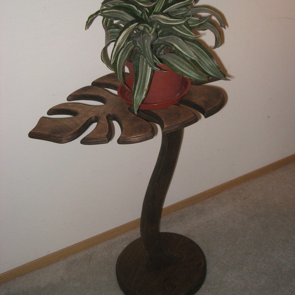 Monstera Table, Plant Stand, Side Table, Monstera Plant Stand, Indoor ...