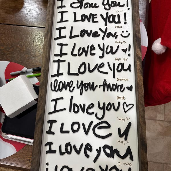 I Love You Handwriting Sign. 3D Handwriting Sign. Personalized ...