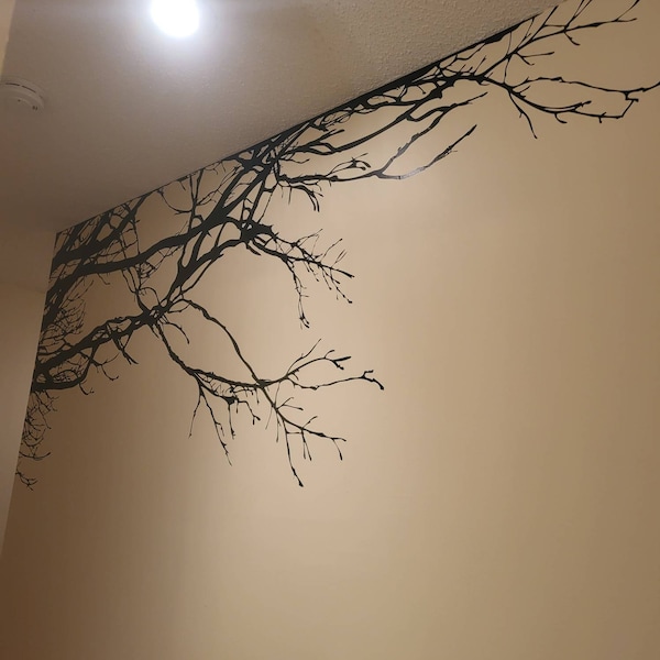 Large Corner Wall Tree Branches Wall Decal. Dining Room Wall Decor ...