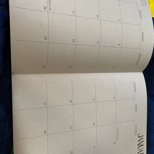 Small Kraft Stick Anywhere Calendars Undated Monthly | Etsy