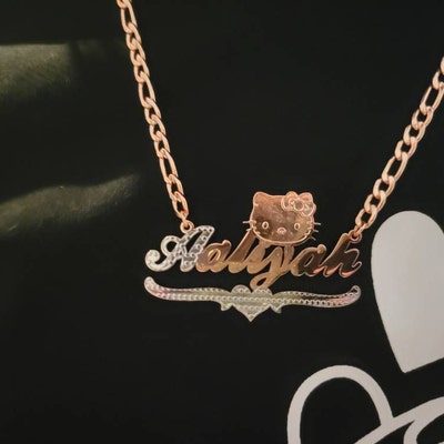 Hello Kitty Personalized Name Necklace - Etsy