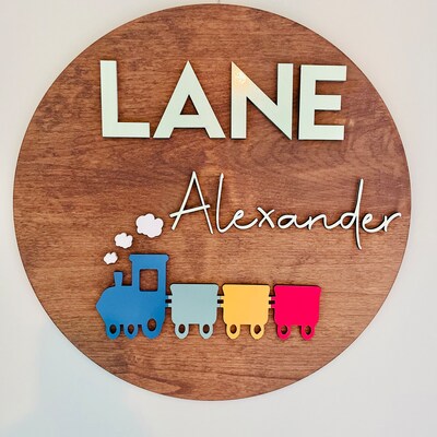 Train Nursery Name Sign Nursery Sign Transportation Theme Nursery ...