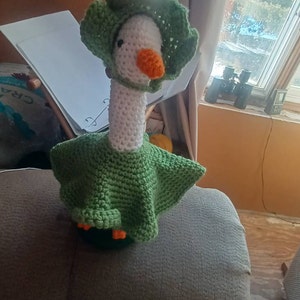 PATTERN ONLY Crochet Desk Goose PDF Pattern, Bonus: Rain Hat and Poncho ...