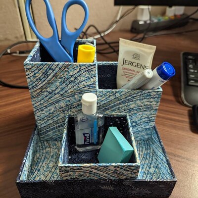 Luxury Desktop Organizer Paperclip Holder Desk Storage Fountain Pen ...