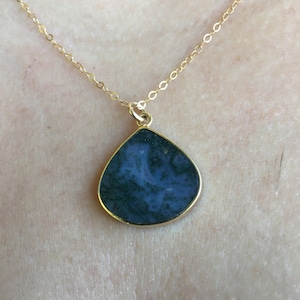 Black Obsidian Circle Pendant Necklace for Her Minimalist - Etsy