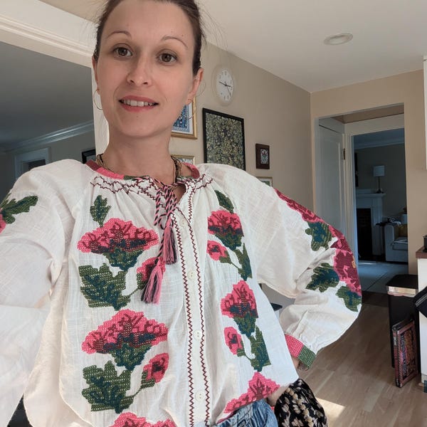 Ukraine Embroidery Jacket,beige Women Jacket,ukraine Embroidery ...