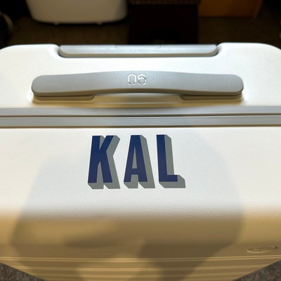 Luggage Sticker, Double Layer Vinyl Monogram Decal Sticker, Monogram ...