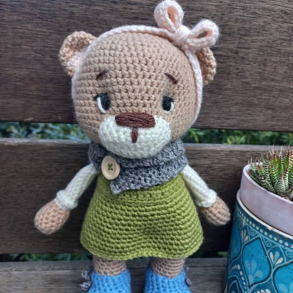 Bear Crochet Pattern, Amigurumi Bear Pattern, Tilly the Bear in English ...