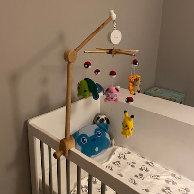 Crib Mobile Pokemon Set Pikachu, Chikorita, Vulpix, Jigglypuff, Manaphy ...
