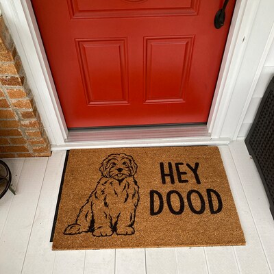 1426 Hey Dood Golden Doodle Dog Goldendoodle Doormat Labradoodle ...
