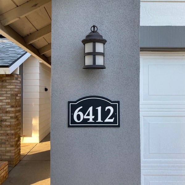Arched House Number Sign Address Plaque 14x8.5" 1/4" King Colorcore ...