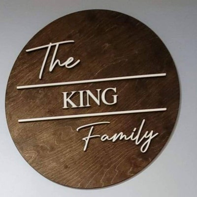 Personalized Round Family Wall Sign, Personalized 3D Wood Sign ...
