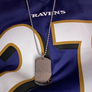 Psalm 23 Thick Ipg Gold Necklace Dog Tag Stainless Steel Rolo Chain - Etsy