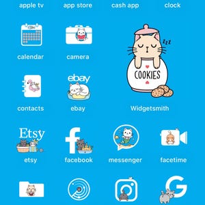 Cute Ios App Icons 150 Kawaii Cats Icon Bundle App Icons for Ios & Cute ...