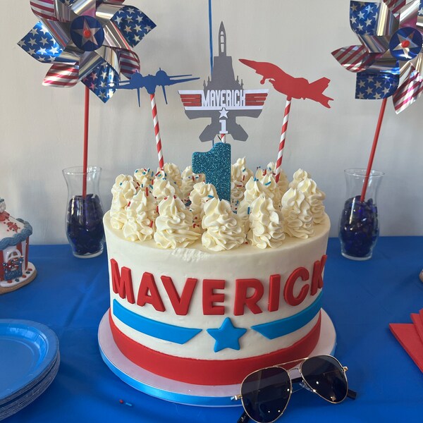 Fighter Jet Cake Topper Set - Etsy