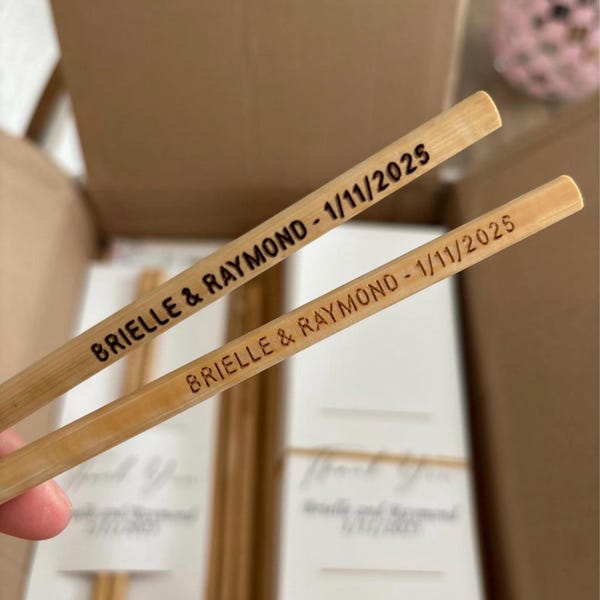 Personalized Chopsticks, Save the Date, Wedding Favor Chopsticks ...