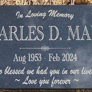 Memorial Stone for Mom Dad, Personalized in Loving Memory Memorial ...