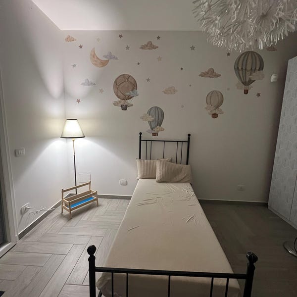 NAP NAP Teddy Bear on a Cloud Wall Mural Natural Wallpaper for Toddler ...