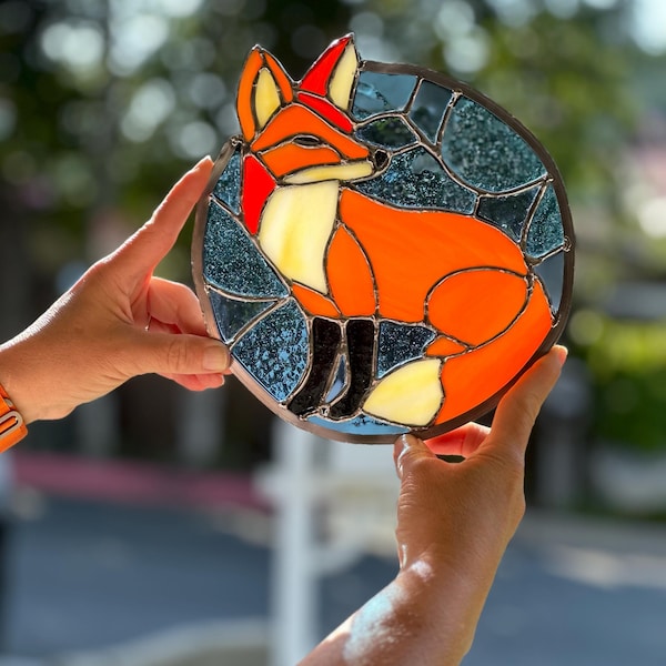 Fox Stained Glass Pattern, Stained Glass Patterns, Digital Download ...