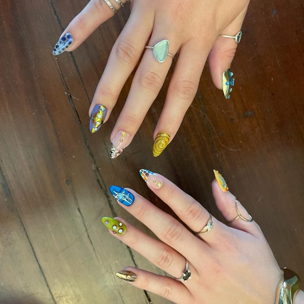 Handmade Gel Press on Nails: Custom Faux Acrylic Nails - Etsy