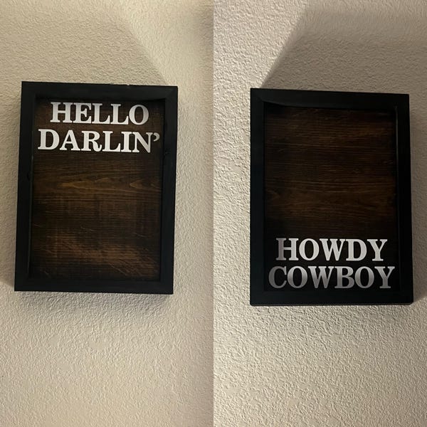 Rustic Western Decor Set | Howdy Cowboy | Hello Darlin | Western Decor ...