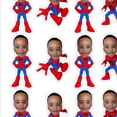 Spidey Face Cupcake Toppers, Personalized Spidey and Friends Cupcake ...
