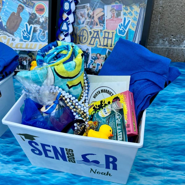 Custom Senior Baseball Basket - Graduation Baseball Senior Night Bucket ...