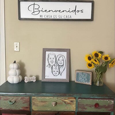 Bienvenidos Mi Casa Es Su Casa Sign Welcome Sign Entryway Decor ...