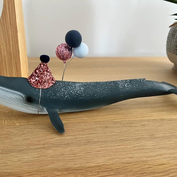 Blue Whale Party Animal Cake Topper Keepsake - Etsy UK