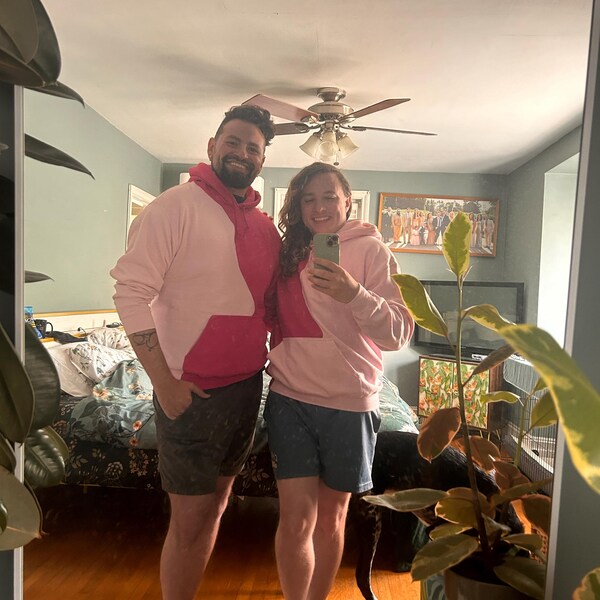 Custom Two-tone Matching Hoodie Set - Etsy