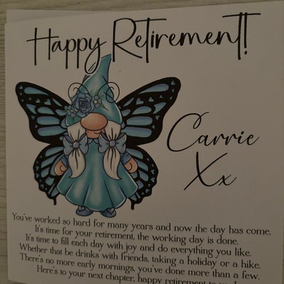 Happy Retirement Card, Personalised Retirement Card With Poem Verse ...