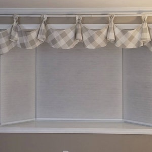 Striped Regal Valance in Naturalnavy or Grey - Etsy